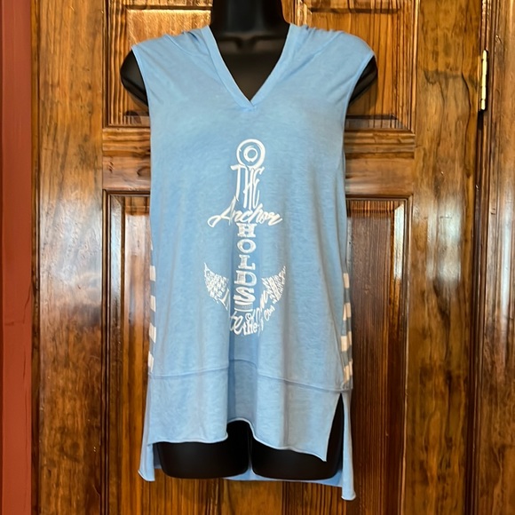 Kavio | Swim | Nautical Anchor Hooded Hi Low Tunic | Poshmark